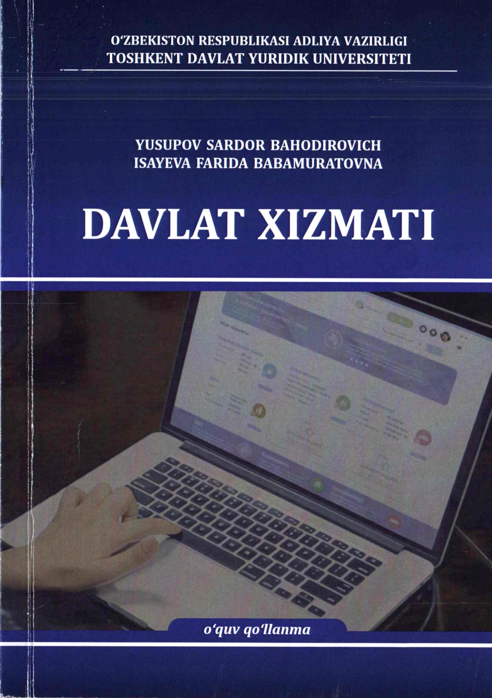Davlat xizmati. Yusupov S. 2022 - TSUL - Library